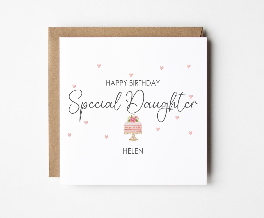 Special Daughter Birthday Card for Her Personalised With Name Special ...