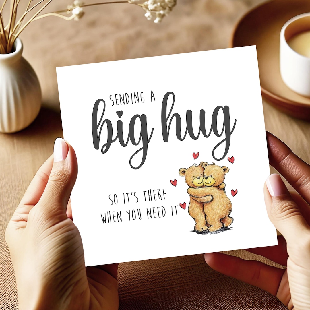 Personalised Big Hug Card: Missing You, Long Distance - Etsy