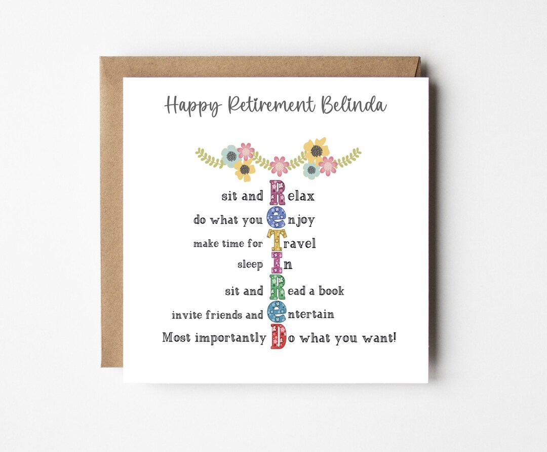 Retirement Card, Wishing You a Happy Retirement Card, Leaving Card ...
