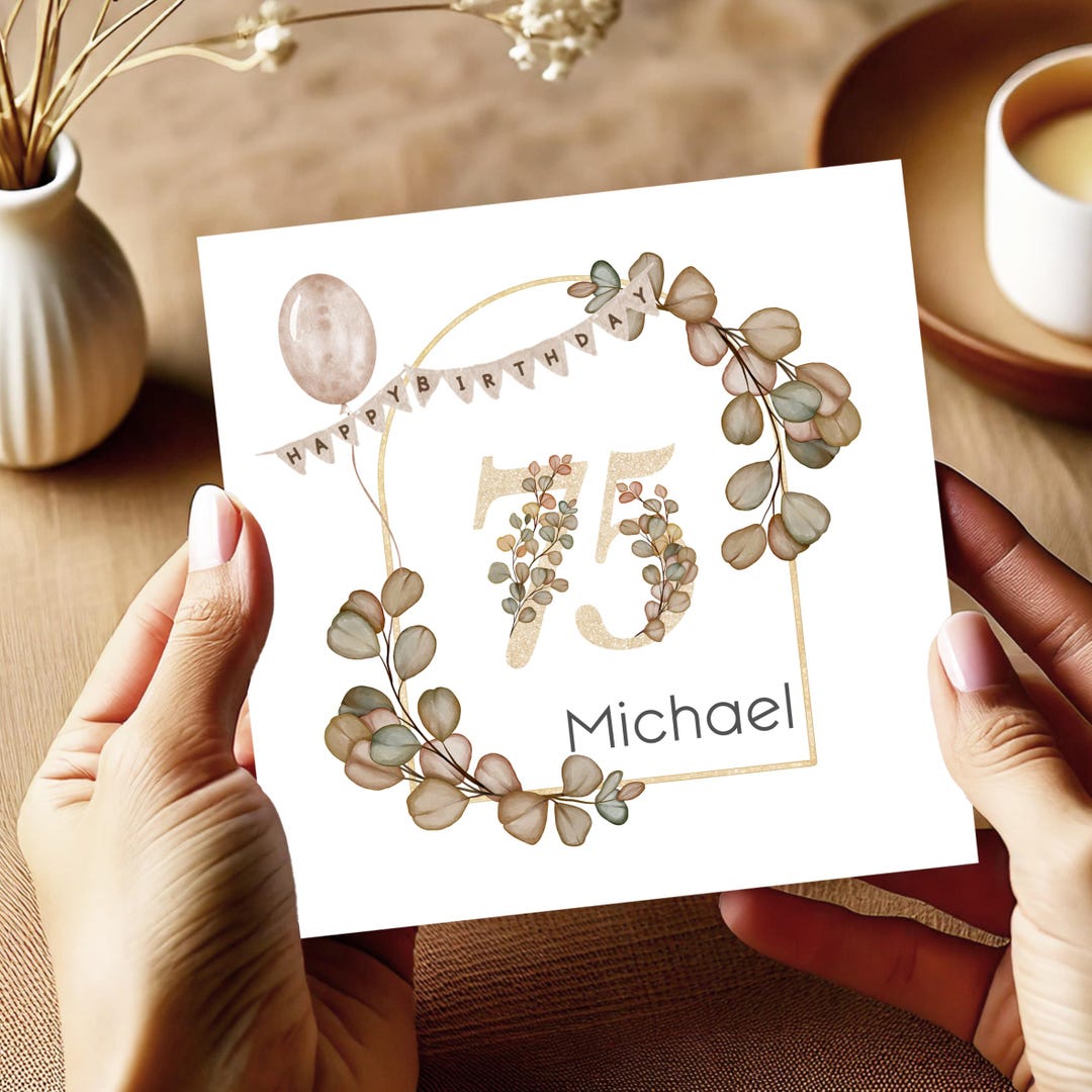 75th Birthday Card Personalised for Him or Her - Etsy
