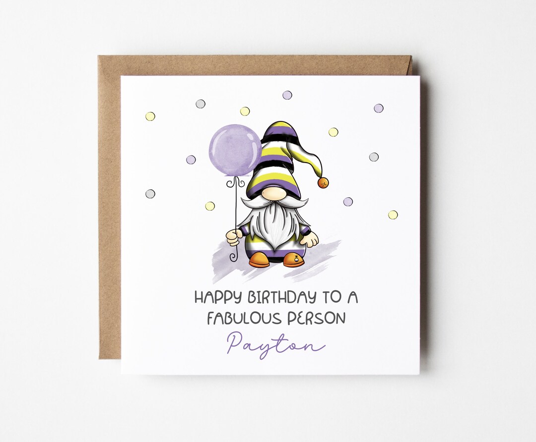 Personalised Non-binary Birthday Card | Sibling Birthday Card | Child ...