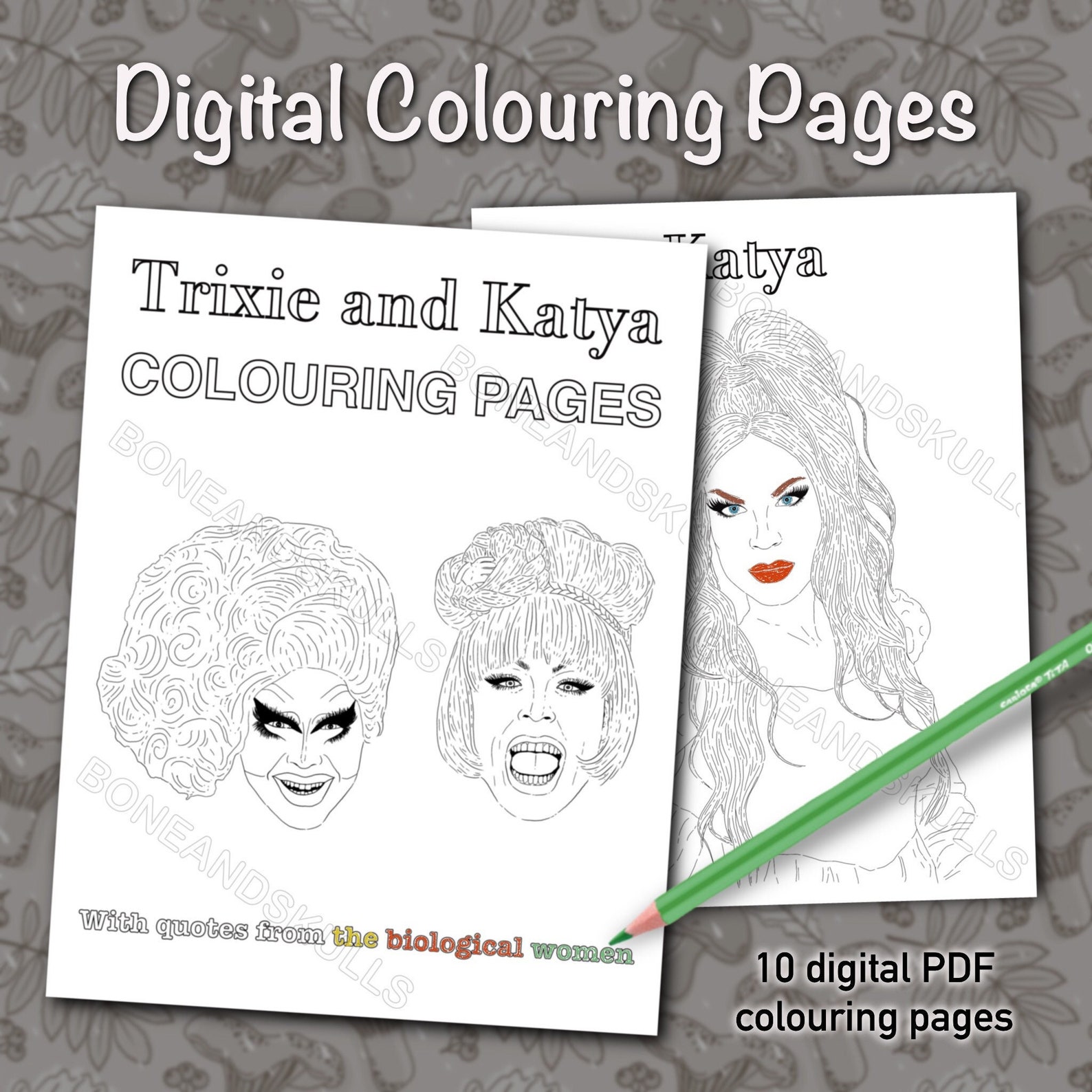 Trixie and Katya Digital Colouring Pages | Printable | Drag Queens ...