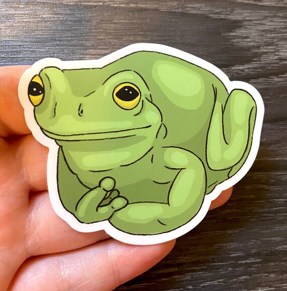 Cute Frog Vinyl Sticker Froggy Cottage Core Toad Kid | Etsy
