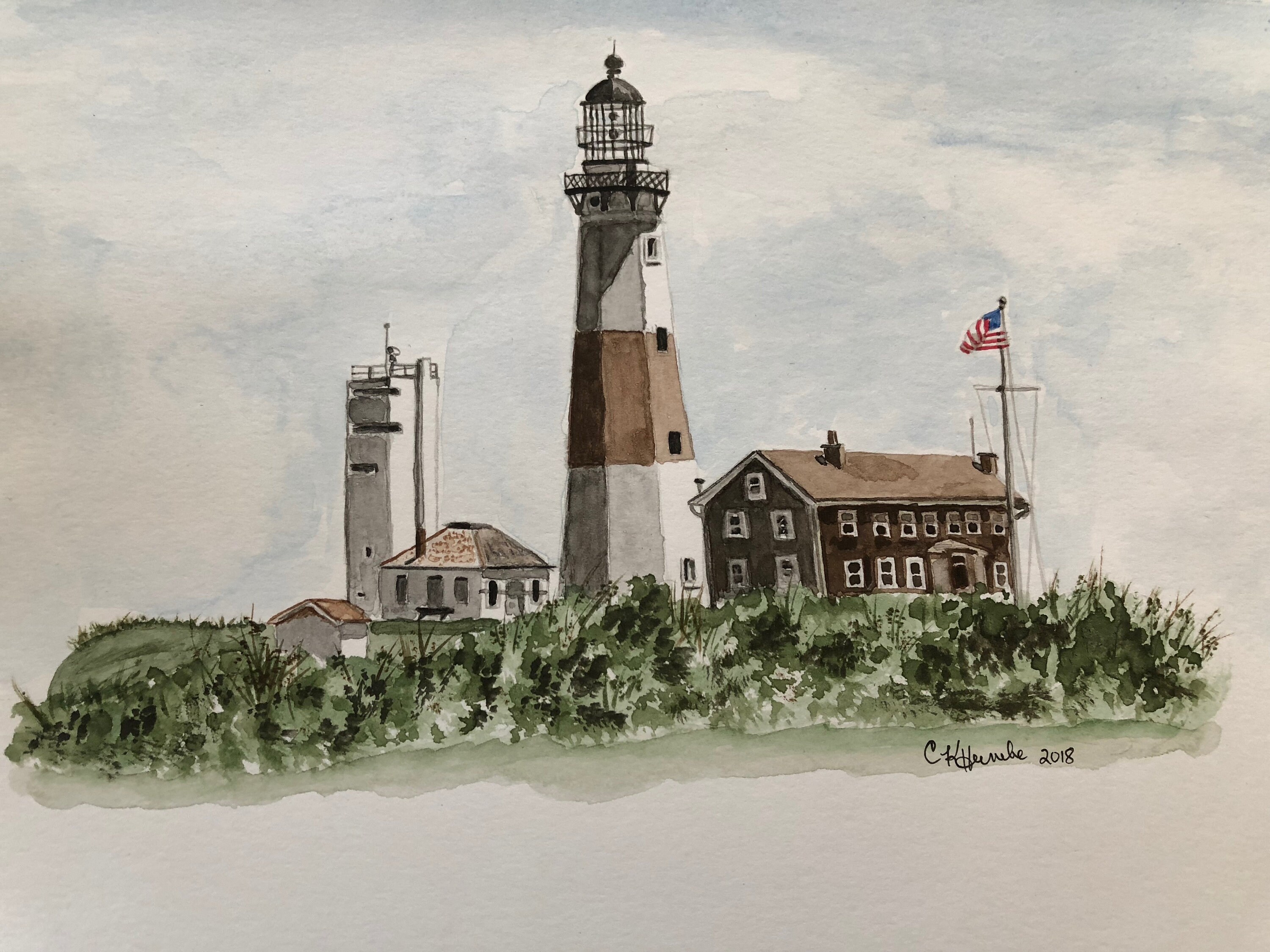 Long Island-pen and Ink With Watercolor Art by Cheryl Huneke - Etsy