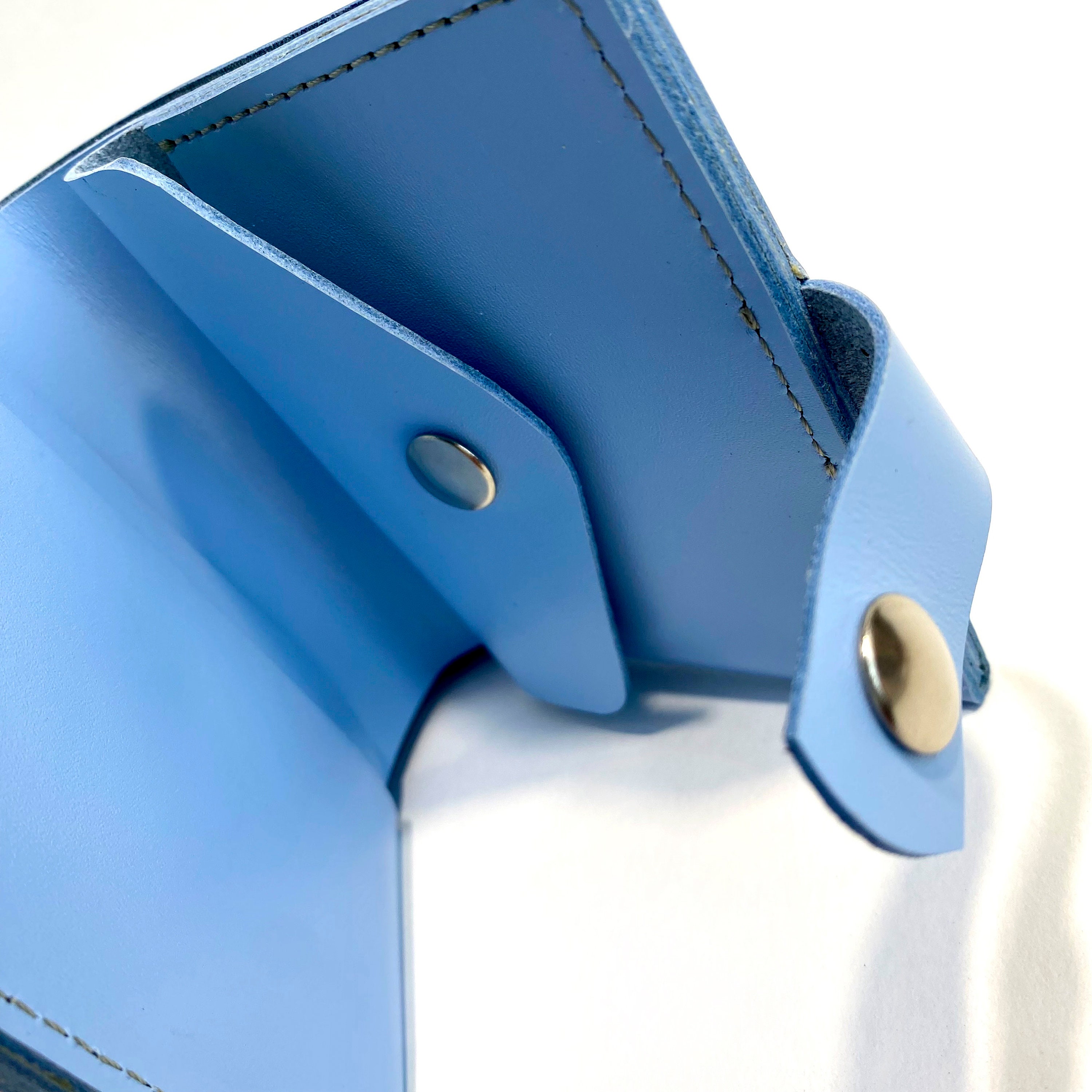 Ligth Blue Classic Wallet for Woman, Refined Leather Wallet, Ligth Blue ...
