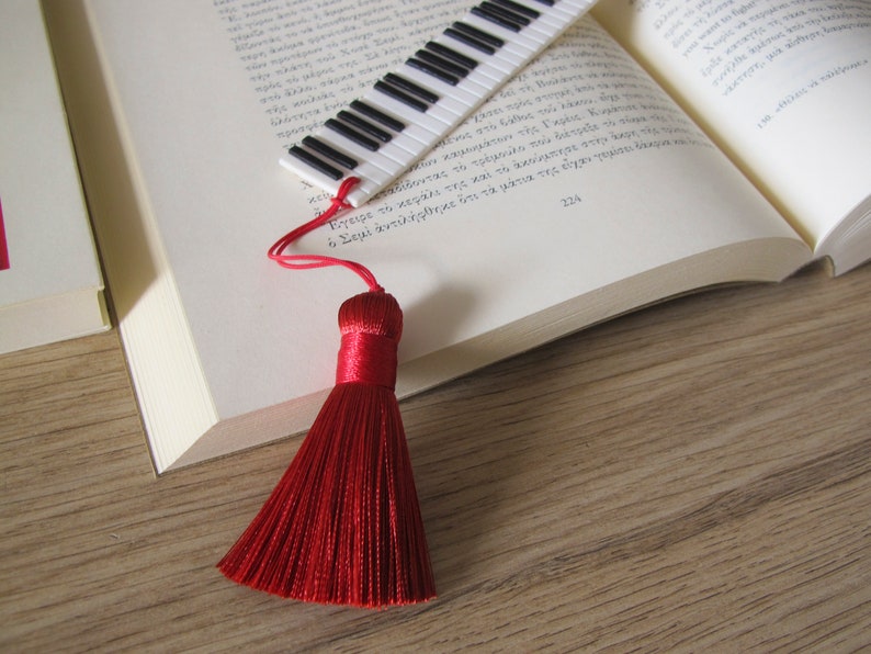 Piano Keys Bookmark: Polymer Clay Book Lover Gift - Etsy