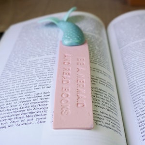 Polymer Clay Bookmark, Book Lovers Gift Ideas, Polymer Clay Mermaid ...