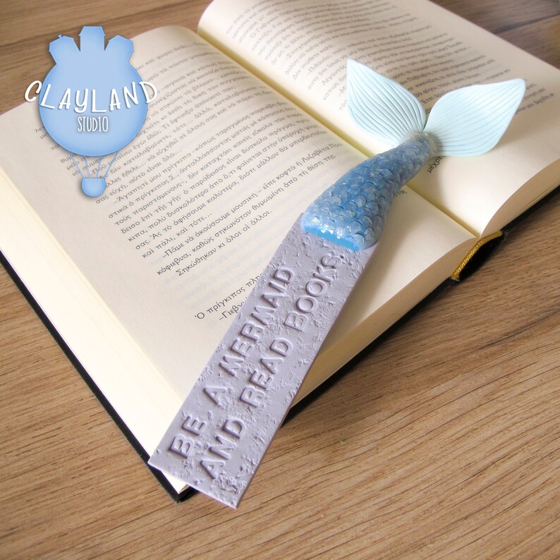 Polymer clay bookmark Book lovers gift ideas Polymer clay | Etsy