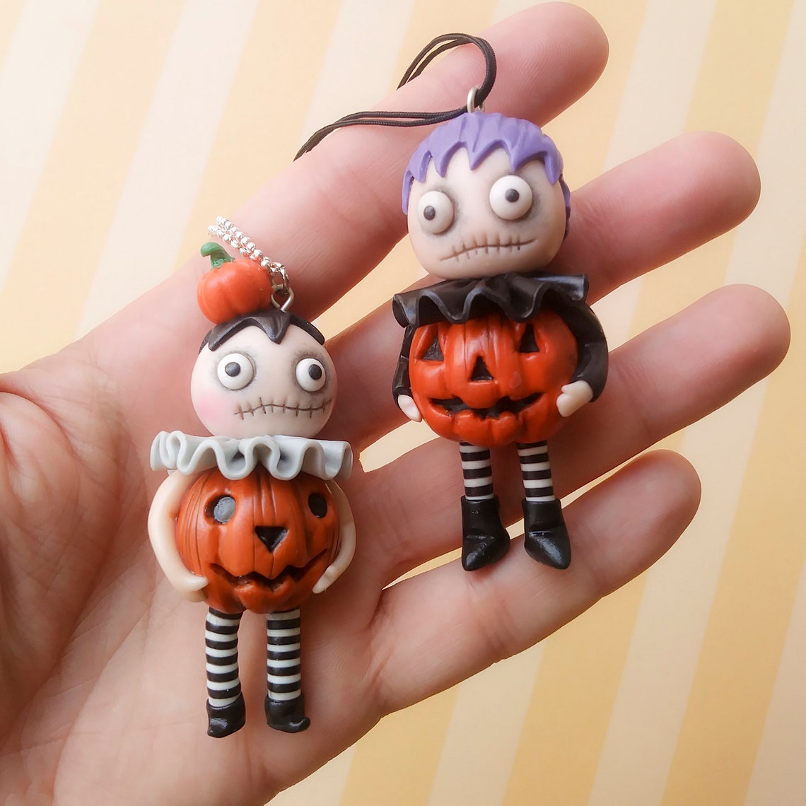 Cute Creepy Polymer Clay Figure Halloween Cute Skeleton - Etsy