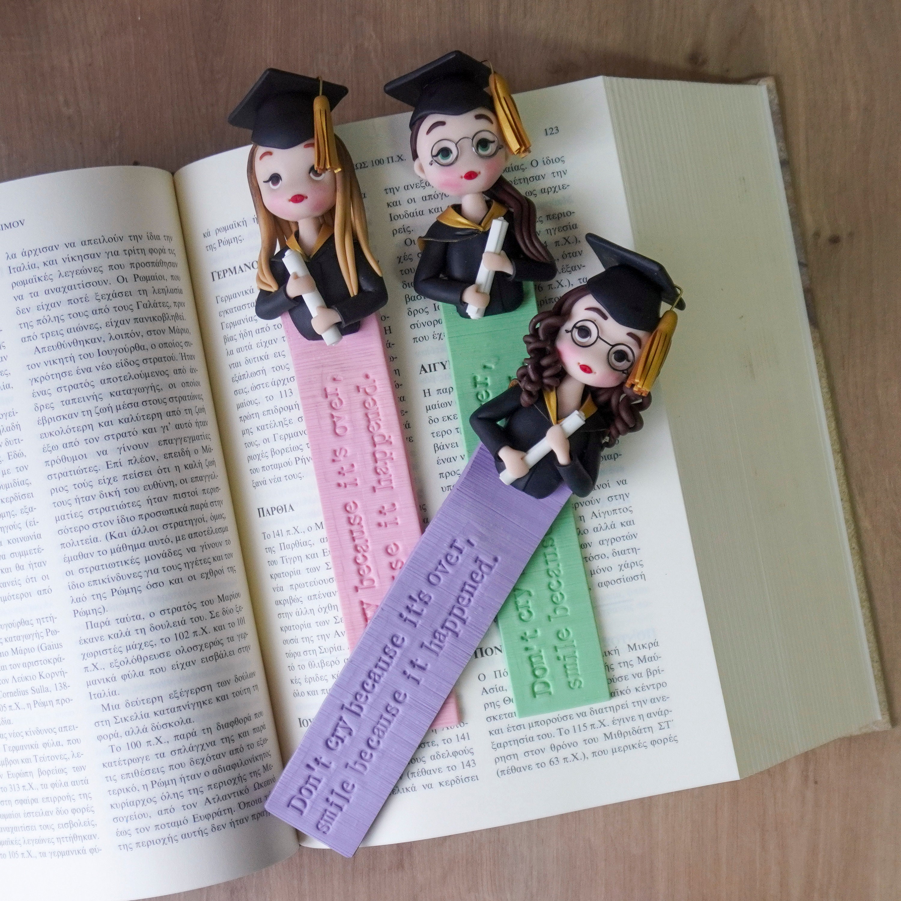 Graduation Polymer Clay Bookmark Graduation Gift for Her - Etsy