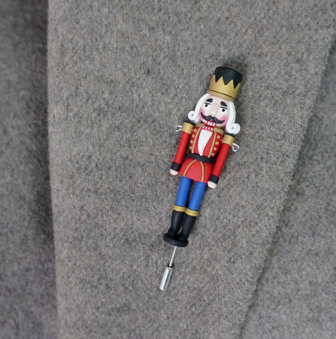 Nutcracker Brooch, Polymer Clay Gift for Christmas, Nutcracker Ballet ...