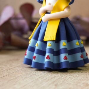 Polymer Clay Calavera Figurine, Dia De Muertos Art Doll, Mexican ...