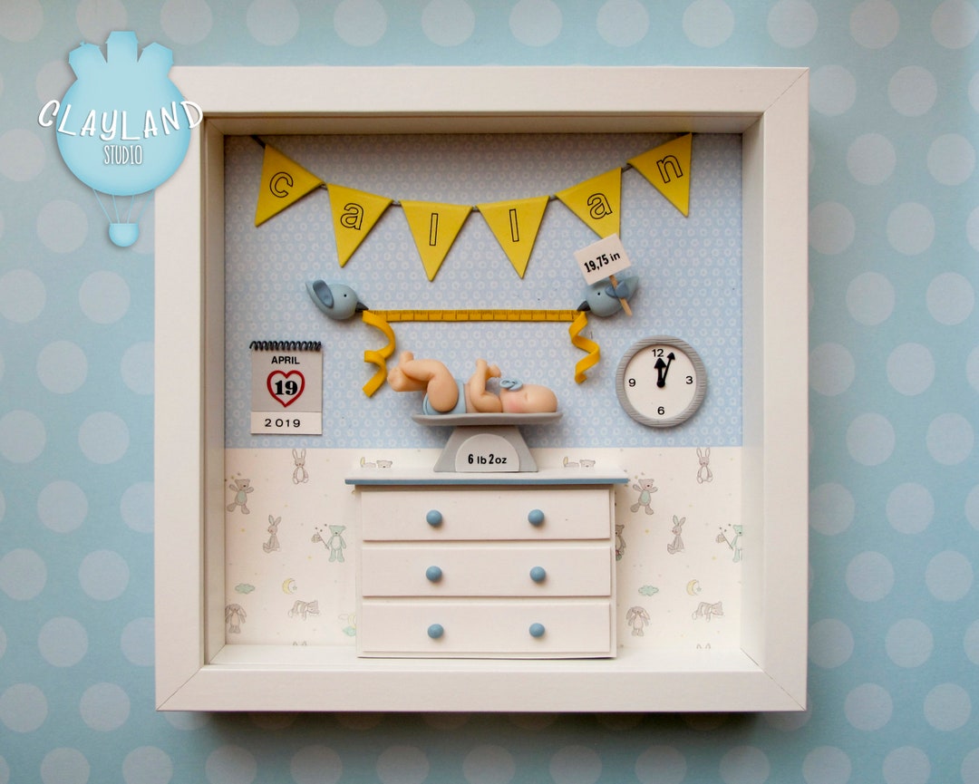 Personalized Baby Gift Newborn Room Birth Details Box Frame - Etsy