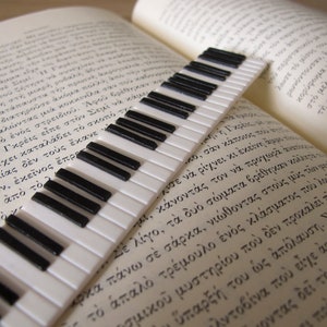 Piano Keys Bookmark: Polymer Clay Book Lover Gift - Etsy