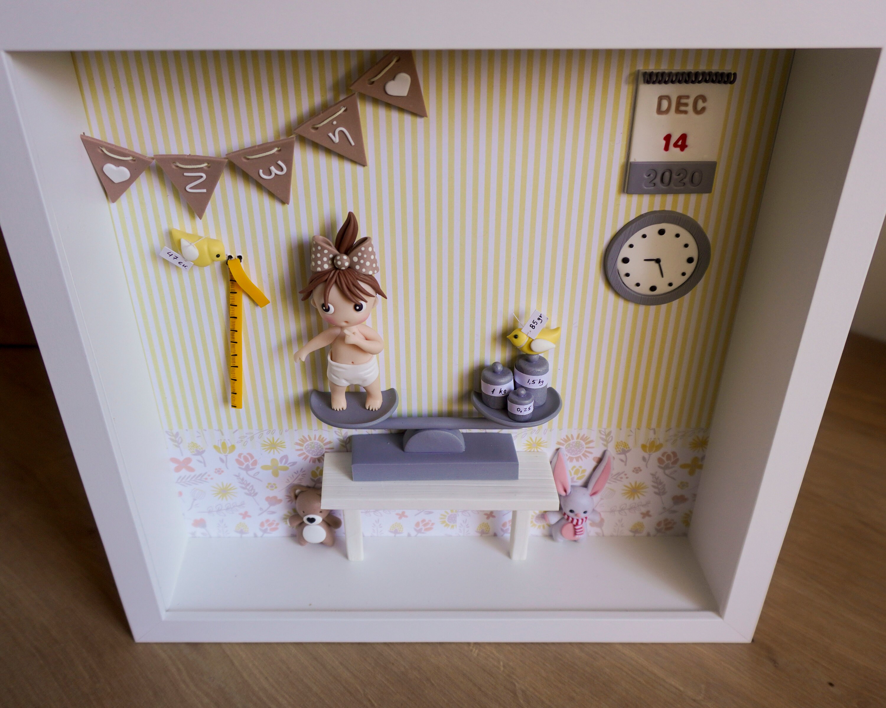 Personalized Newborn Gift Birth Details Box Frame Baby | Etsy