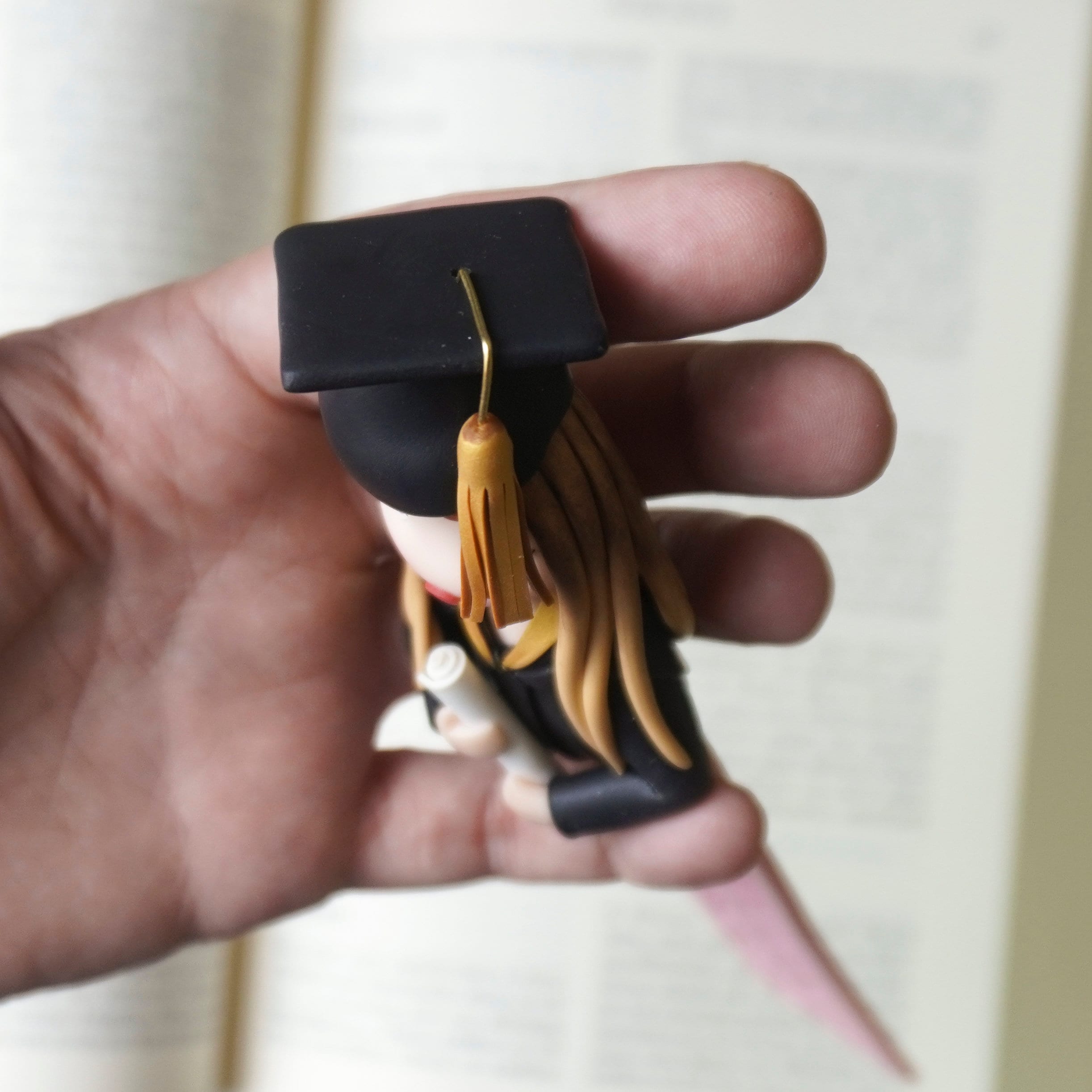 Graduation Polymer Clay Bookmark Graduation Gift for Her - Etsy
