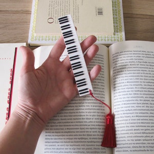 Piano Keys Bookmark: Polymer Clay Book Lover Gift - Etsy