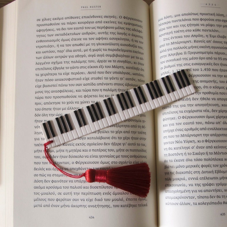 Piano Keys Bookmark: Polymer Clay Book Lover Gift - Etsy
