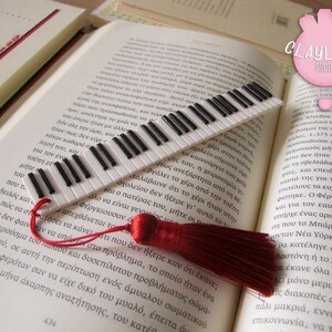 Piano Keys Bookmark: Polymer Clay Book Lover Gift - Etsy