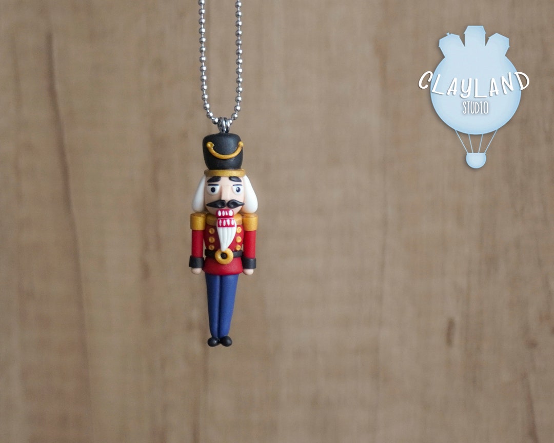 Nutcracker Polymer Clay Necklace Handmade Gift for Christmas - Etsy