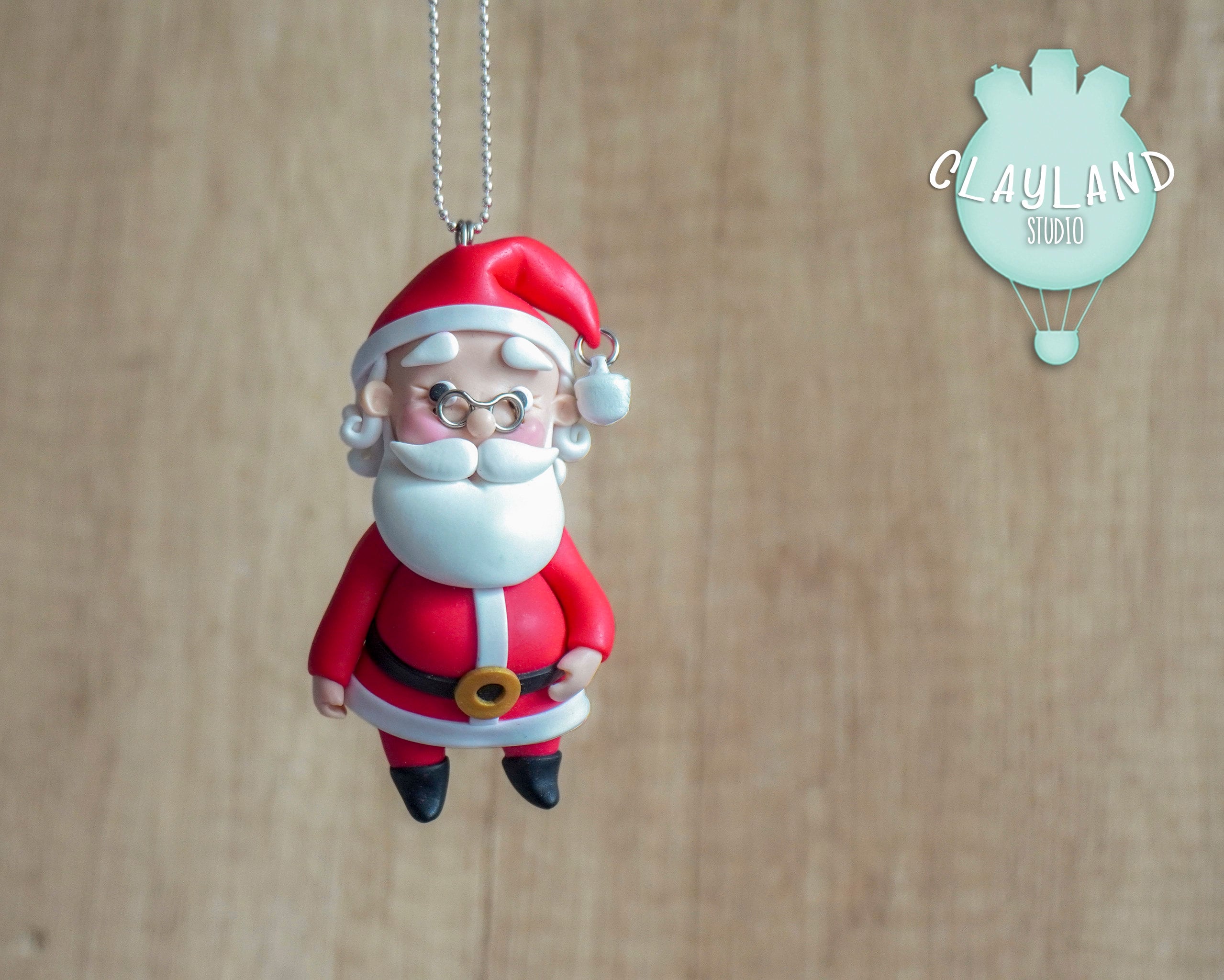 Polymer Clay Santa Claus Necklace Cute Santa Handmade Figure - Etsy