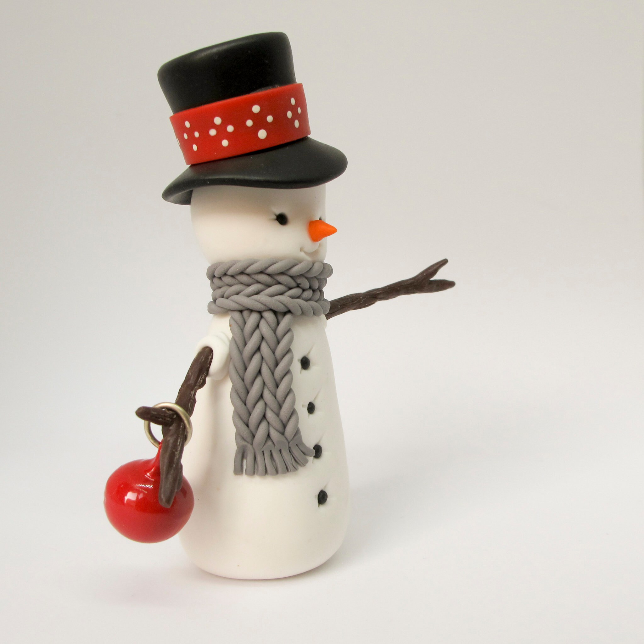 Couple of Snowmen Figurines Polymer Clay Christmas | Etsy