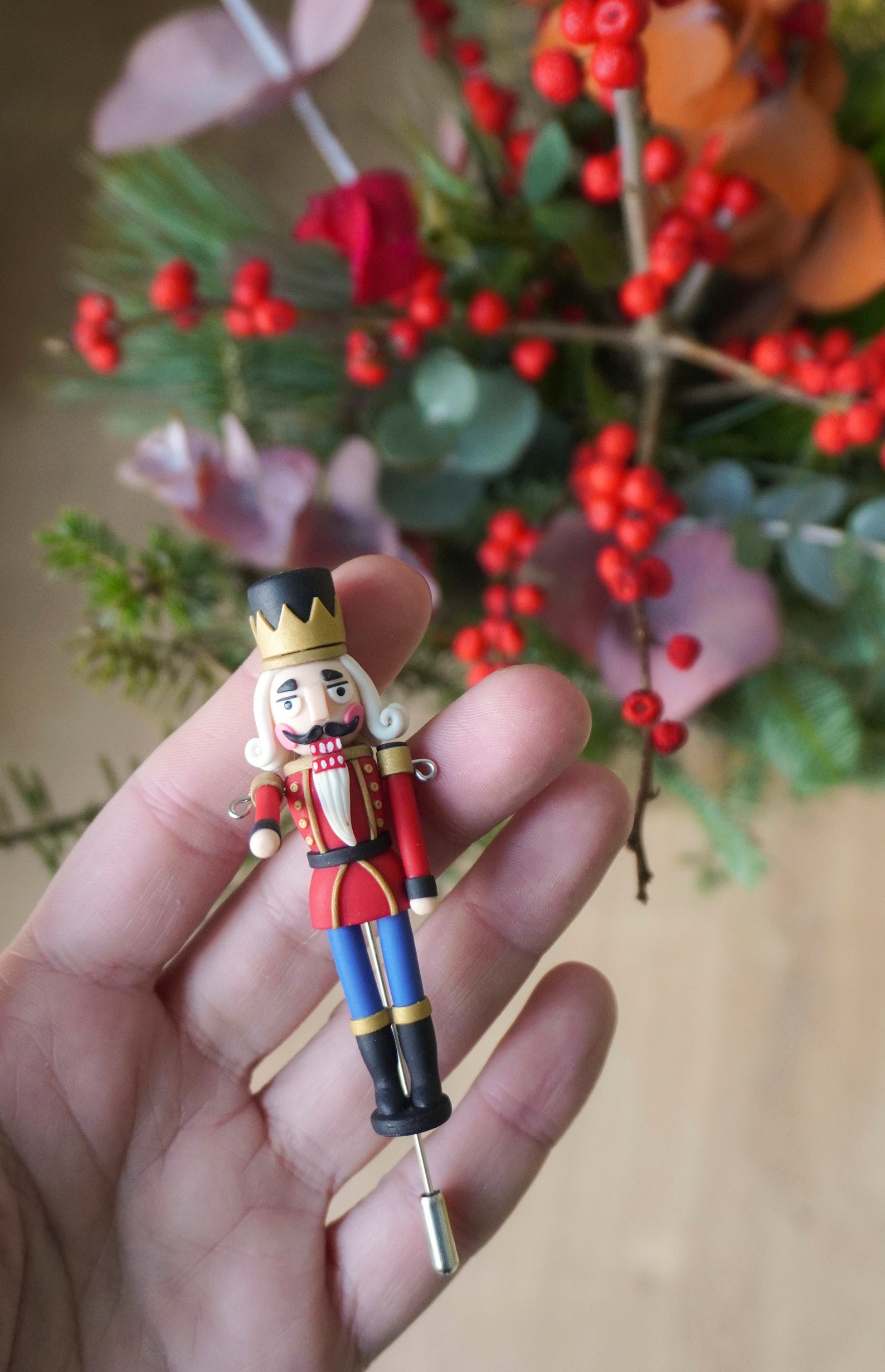 Nutcracker Brooch, Polymer Clay Gift for Christmas, Nutcracker Ballet ...