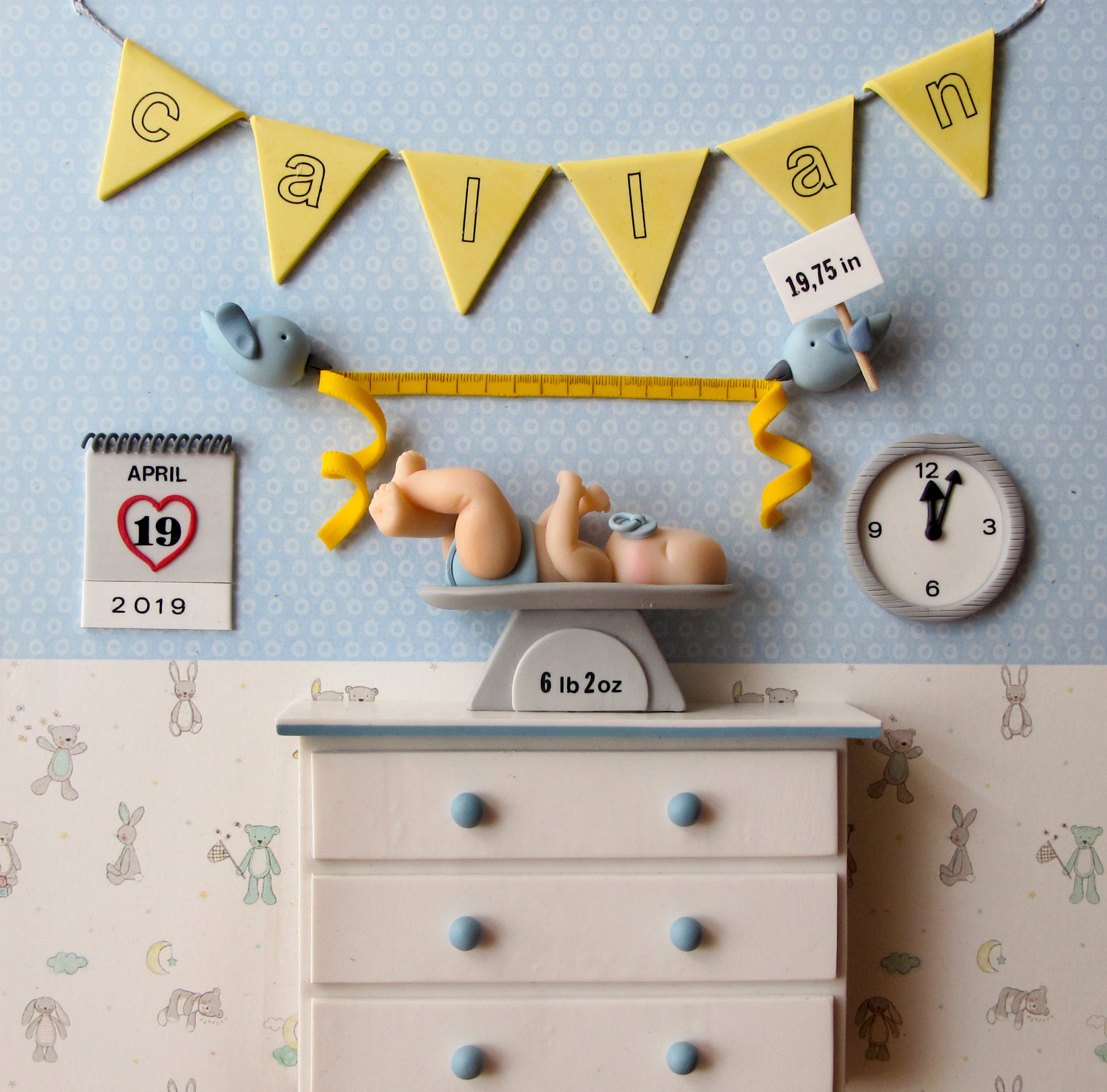 Personalized Baby Gift Newborn Room Birth Details Box Frame | Etsy