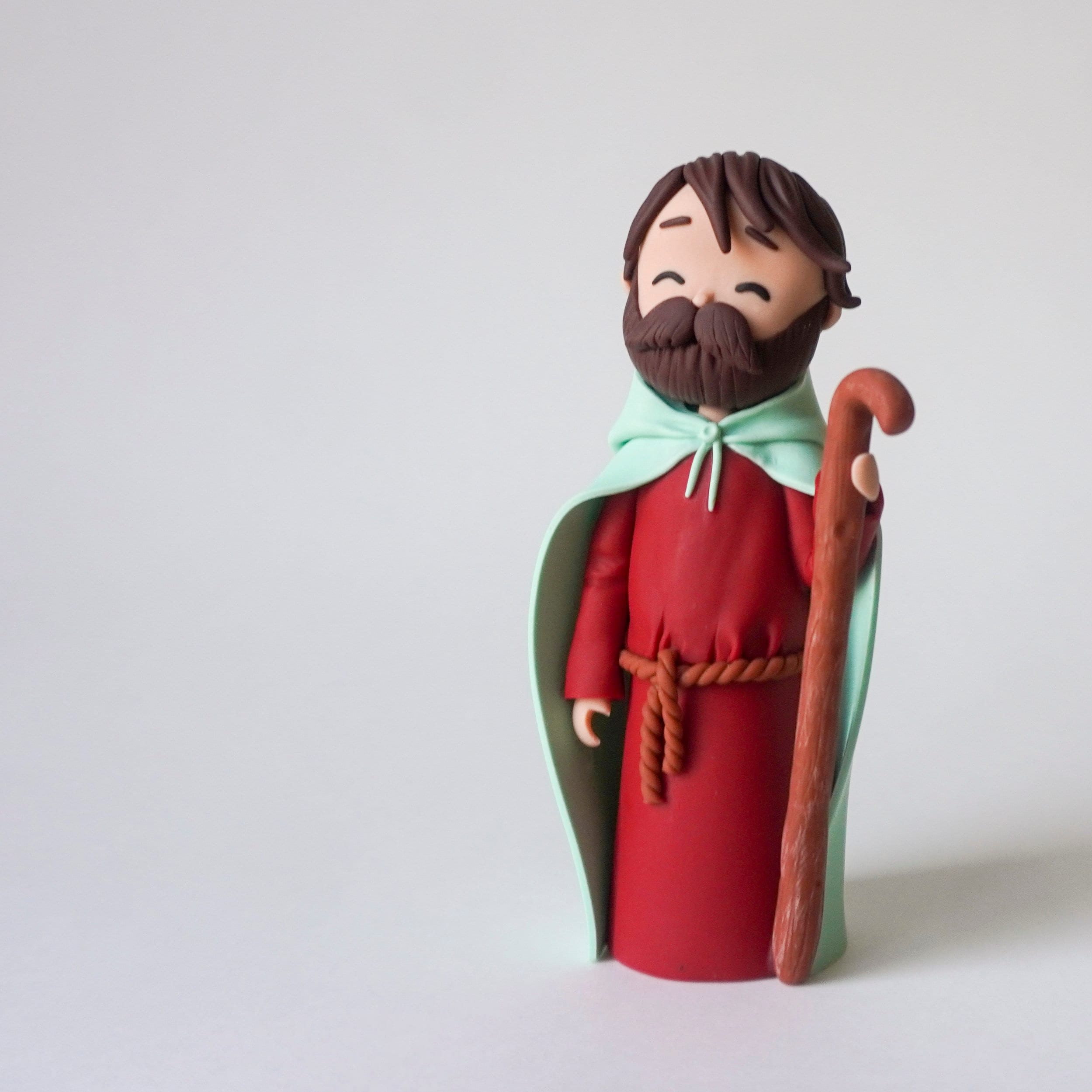 Polymer Clay Nativity Scene, Mary Joseph Baby Jesus Figurines, Handmade ...