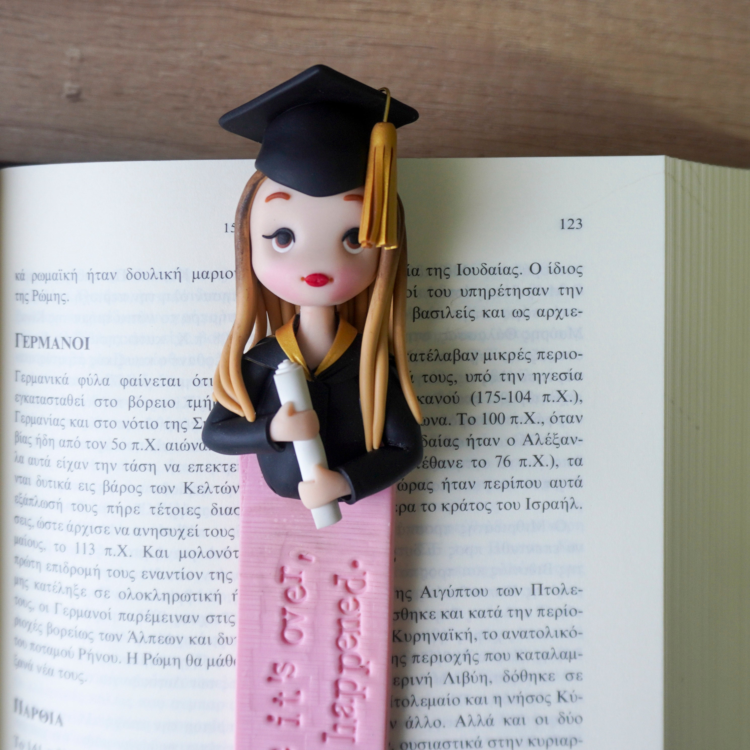 Graduation Polymer Clay Bookmark Graduation Gift for Her - Etsy