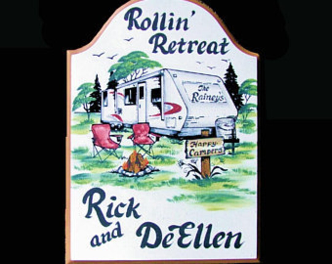 CUSTOM CAMP Sign-campsite Signs-rv Decor-trailer Signs-custom Camper ...