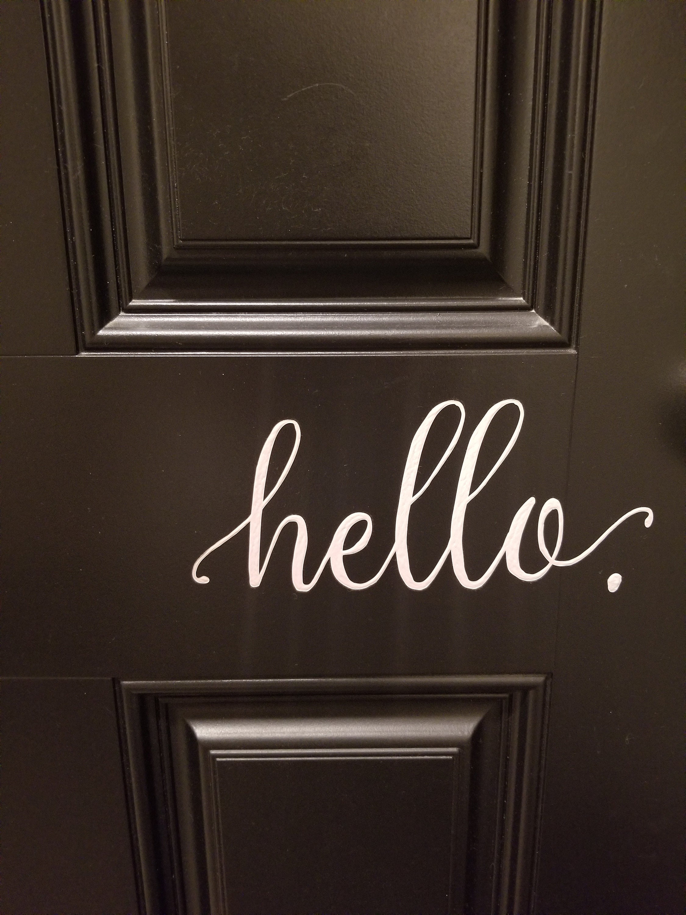 Entryway Door Greeting Hello Door Decal Etsy