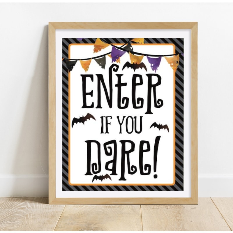 Enter If You Dare Sign - Etsy