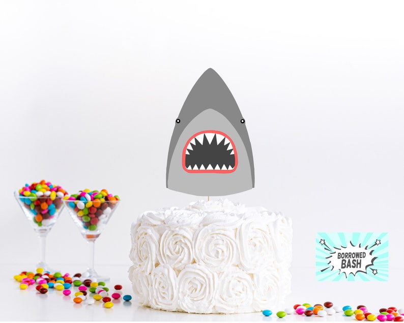 Shark File Shark Cake Topper Shark Head - Etsy