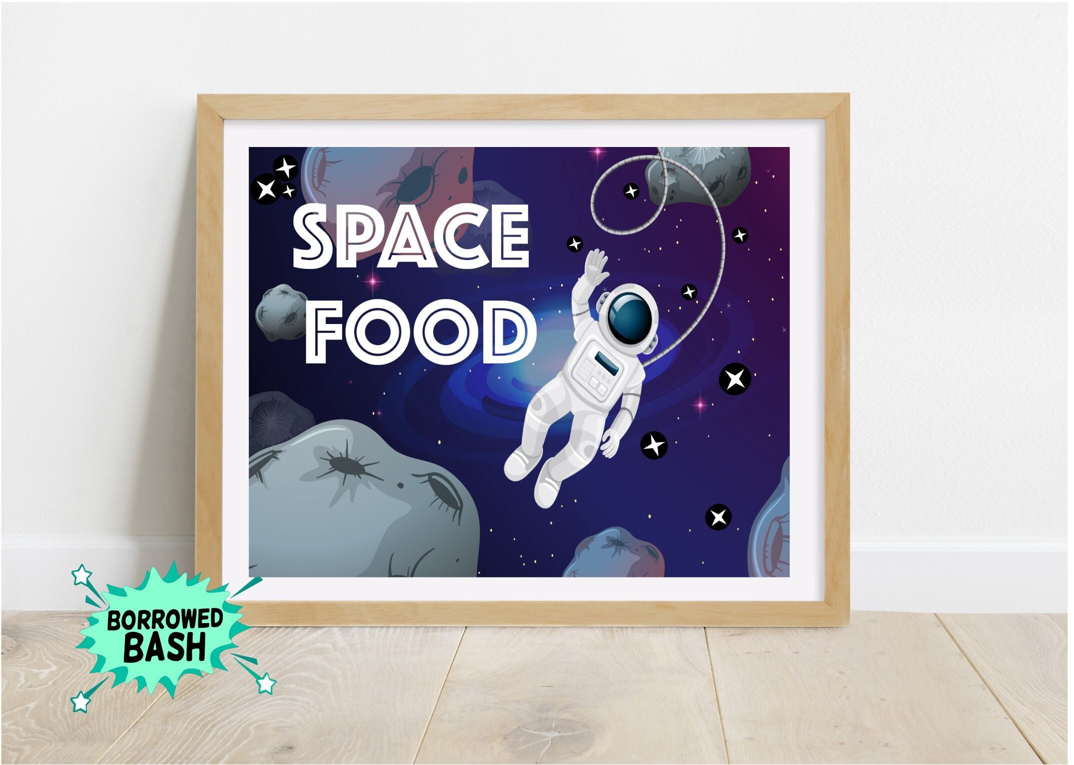 Space Food Party Sign PDF, Space Sign Print File, Space Food Design ...