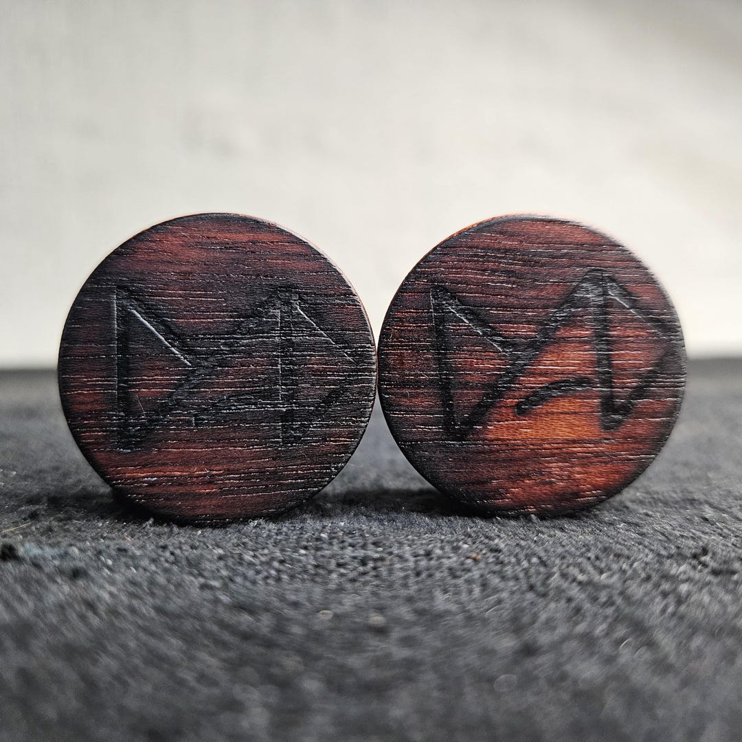 30mm Dad's Mahogany Wood Ear Plug Gauged Jewelry - Etsy