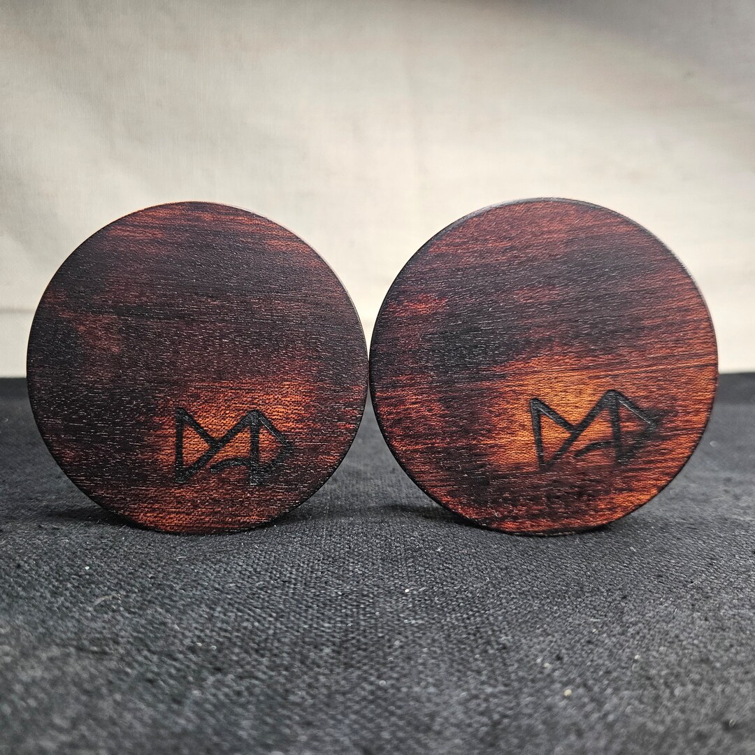 72mm Dad's Mahogany Wood Ear Plug Gauged Jewelry - Etsy