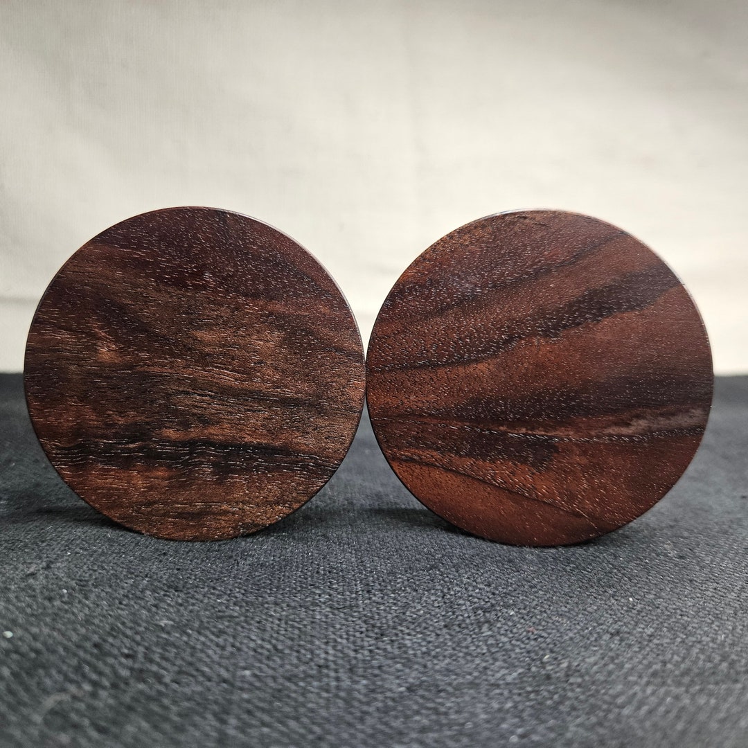 63mm Dad's Walnut Wood Ear Plug Gauged Jewelry - Etsy