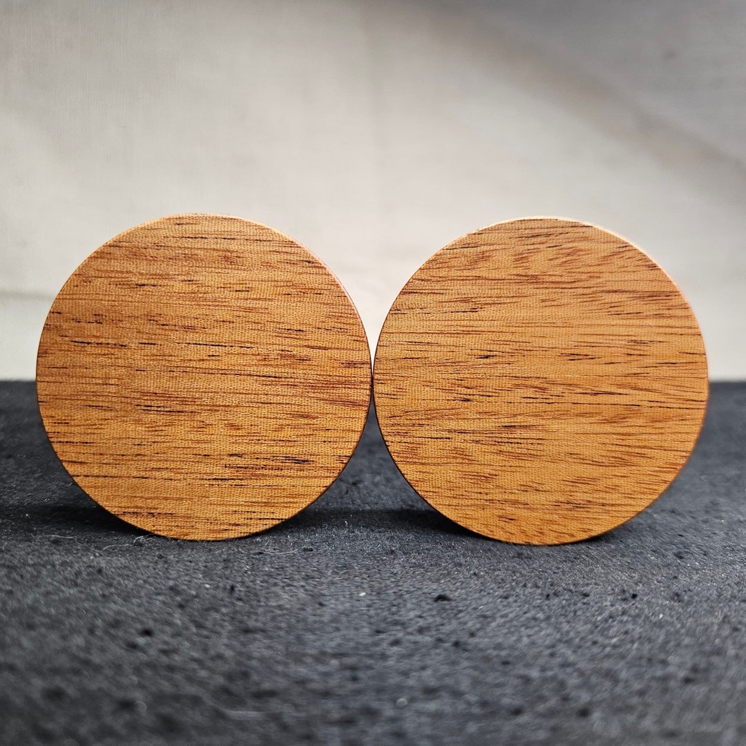 52mm Dad's Mahogany Wood Ear Plug Gauged Jewelry - Etsy