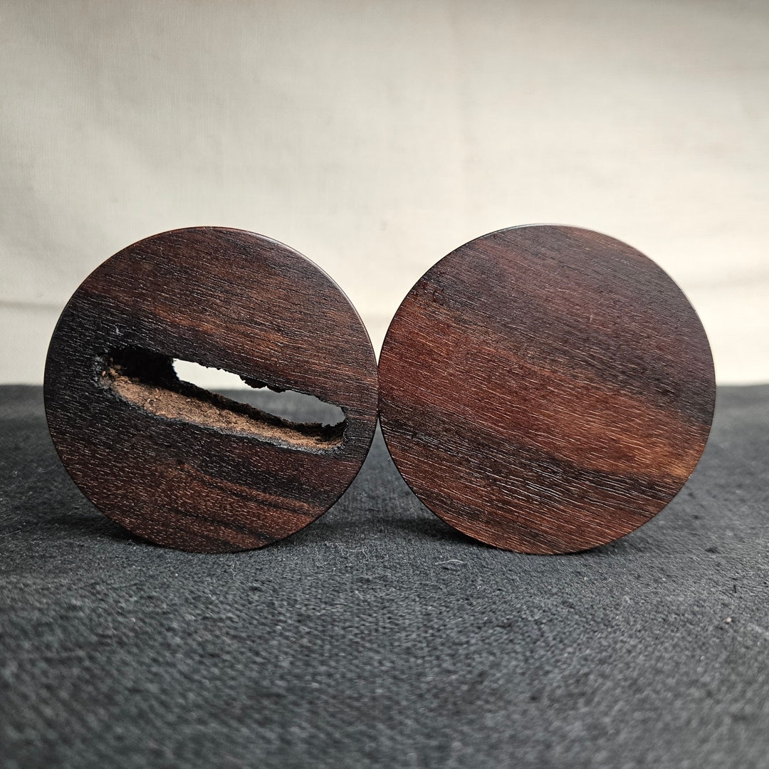 60mm Dad's Walnut Wood Ear Plug Gauged Jewelry - Etsy