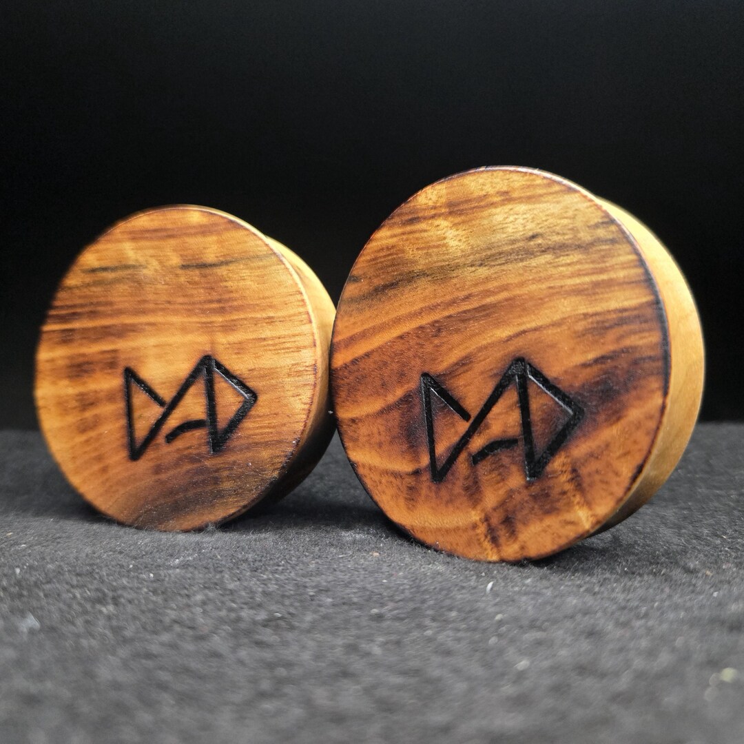 55mm Dad's Oregon Myrtle Wood Ear Plug Gauged Jewelry - Etsy