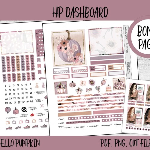 Printable Stickers Happy Planner Dashboard Layout Weekly - Etsy