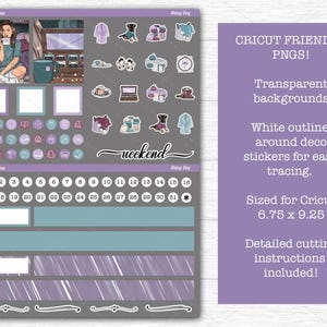 Printable Planner Stickers, Weekly Sticker Kit, Rainy Day, Erin Condren ...