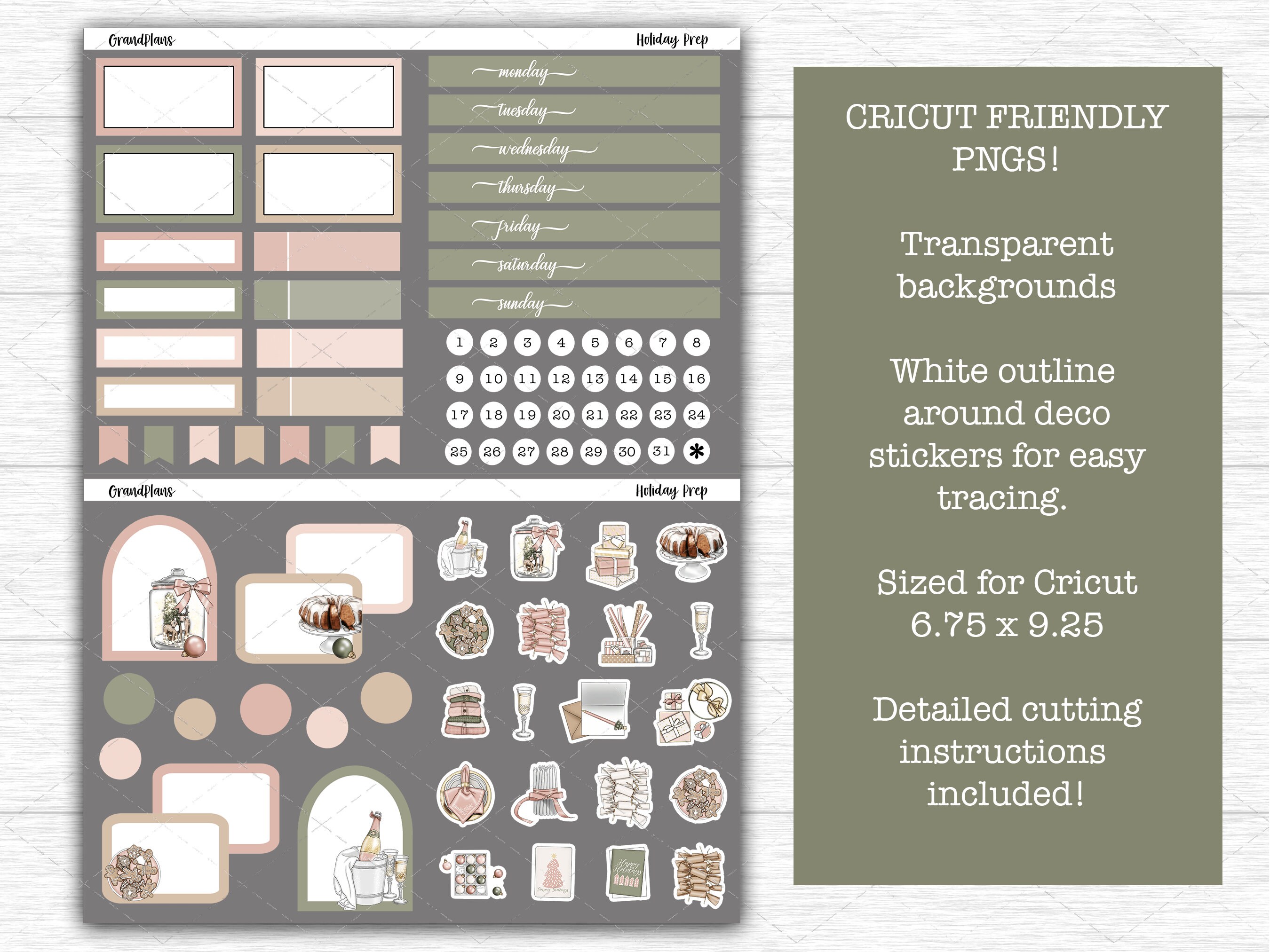 Printable Happy Planner Dashboard Layout Weekly Sticker Kit - Etsy
