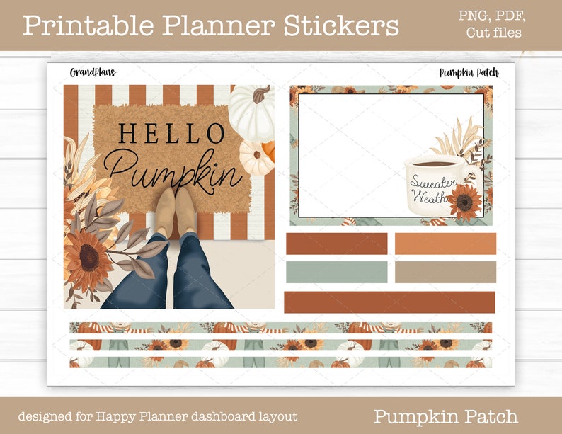 Printable Planner Stickers Weekly Sticker Kit Happy Planner - Etsy