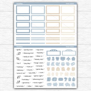 Printable Planner Stickers, Frosty Coziness, Weekly Sticker Kit, Happy ...