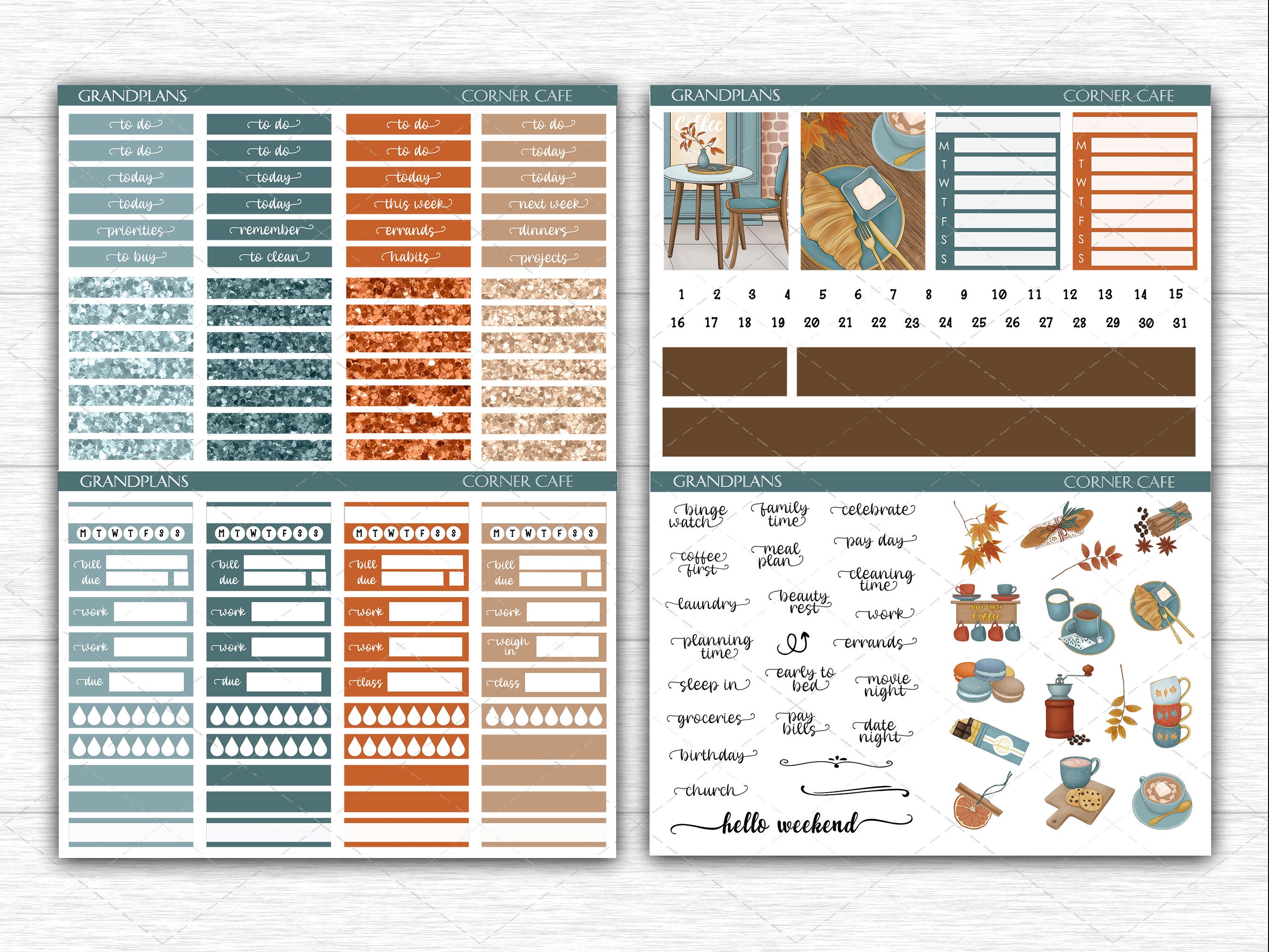 Printable Planner Stickers Weekly Sticker Kit EC Vertical - Etsy
