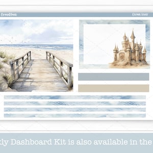 Summer Printable Planner Stickers, Ocean Lover Monthly Sticker Kit ...