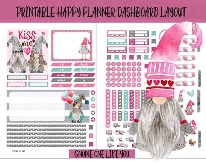 Printable Stickers | Happy Planner Dashboard Layout | Weekly Kit ...