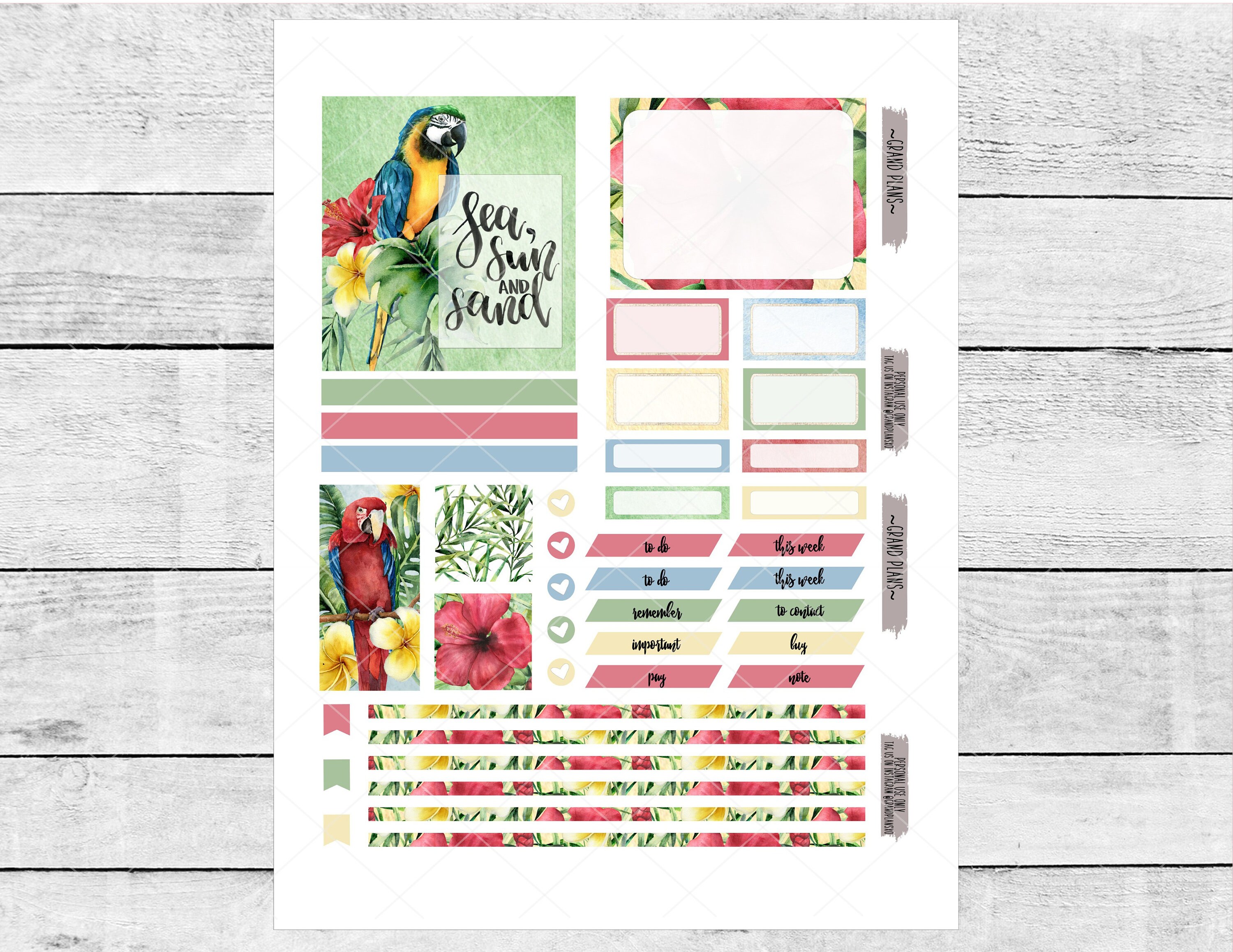 Printable Stickers Happy Planner Dashboard Layout Weekly - Etsy